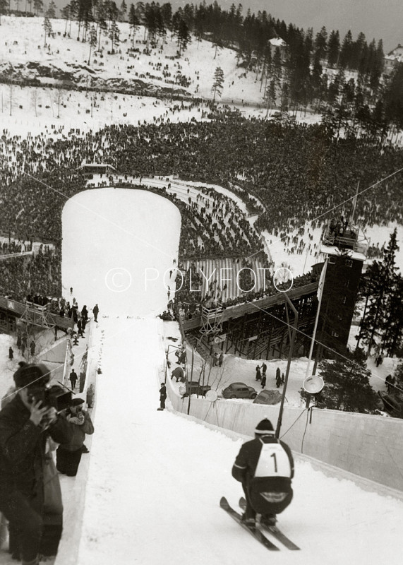 Polyfoto Hopp i Holmenkollen (I), OL 1952 - Polyfoto